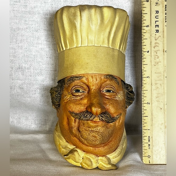 Bossons | Art | Vintage Rare Bossons Head Chef Or Cook Man Chalkware ...